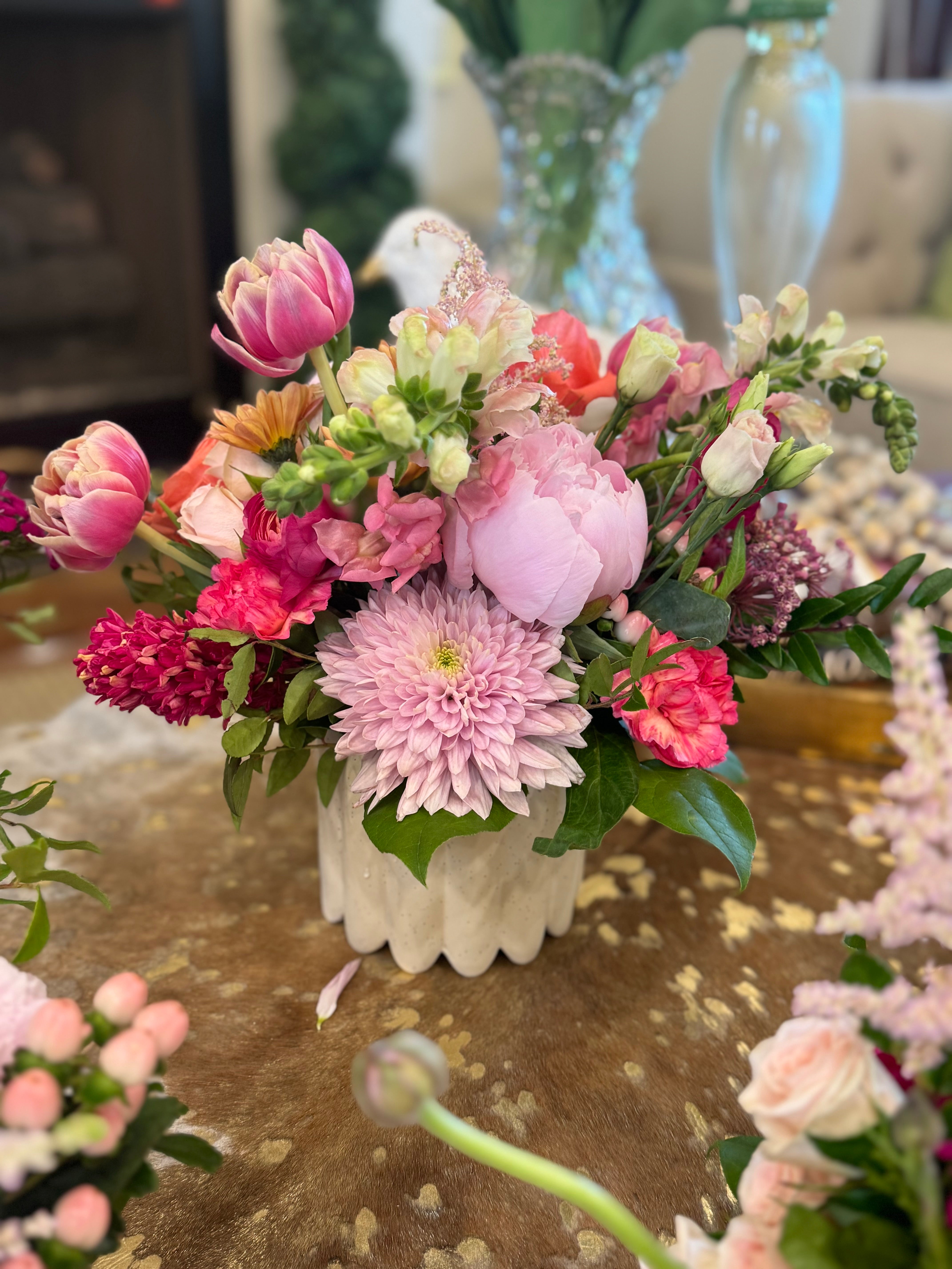 Delicate Mother's Day Floral Arrangement – The Courtlyn Collective