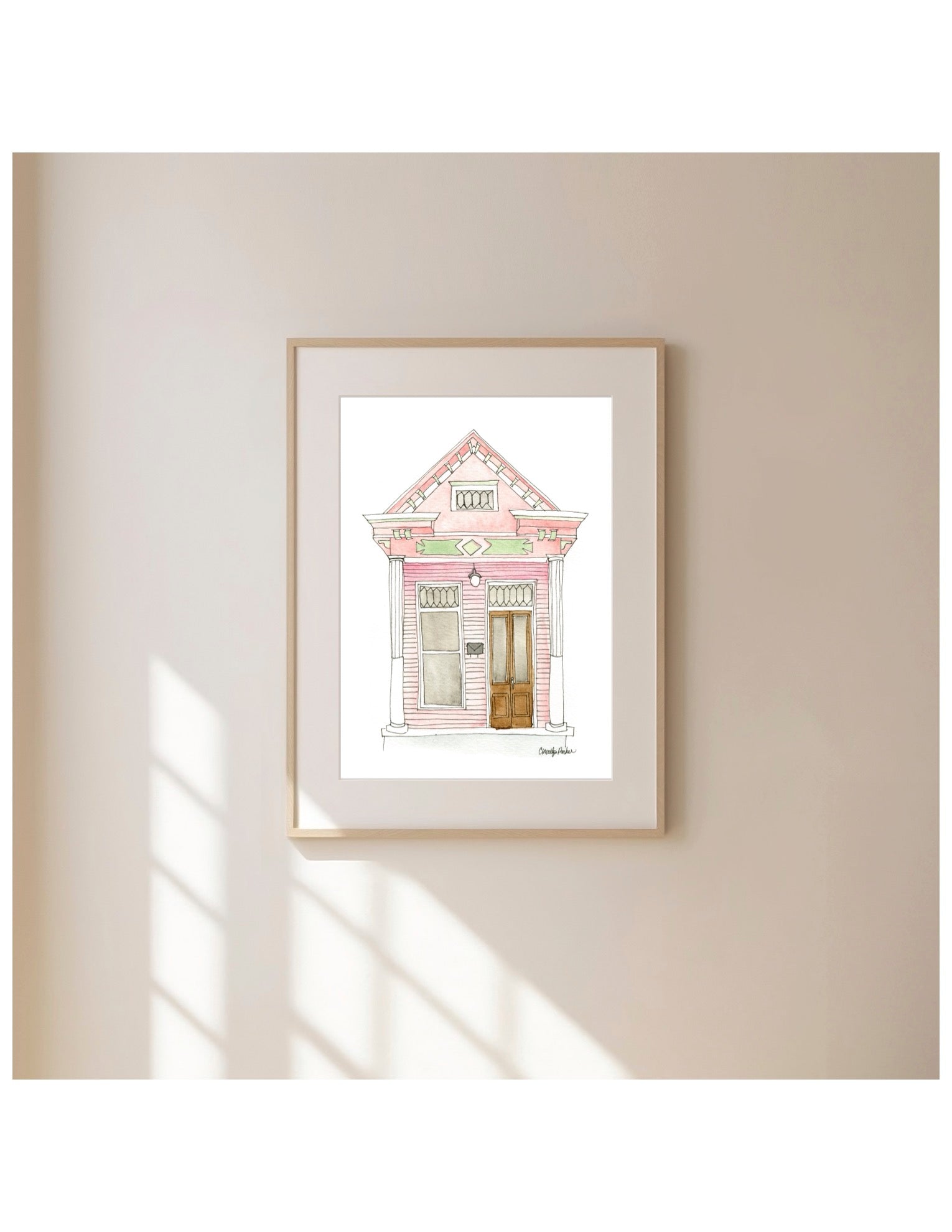 Shotgun House Print- Pink – The Courtlyn Collective